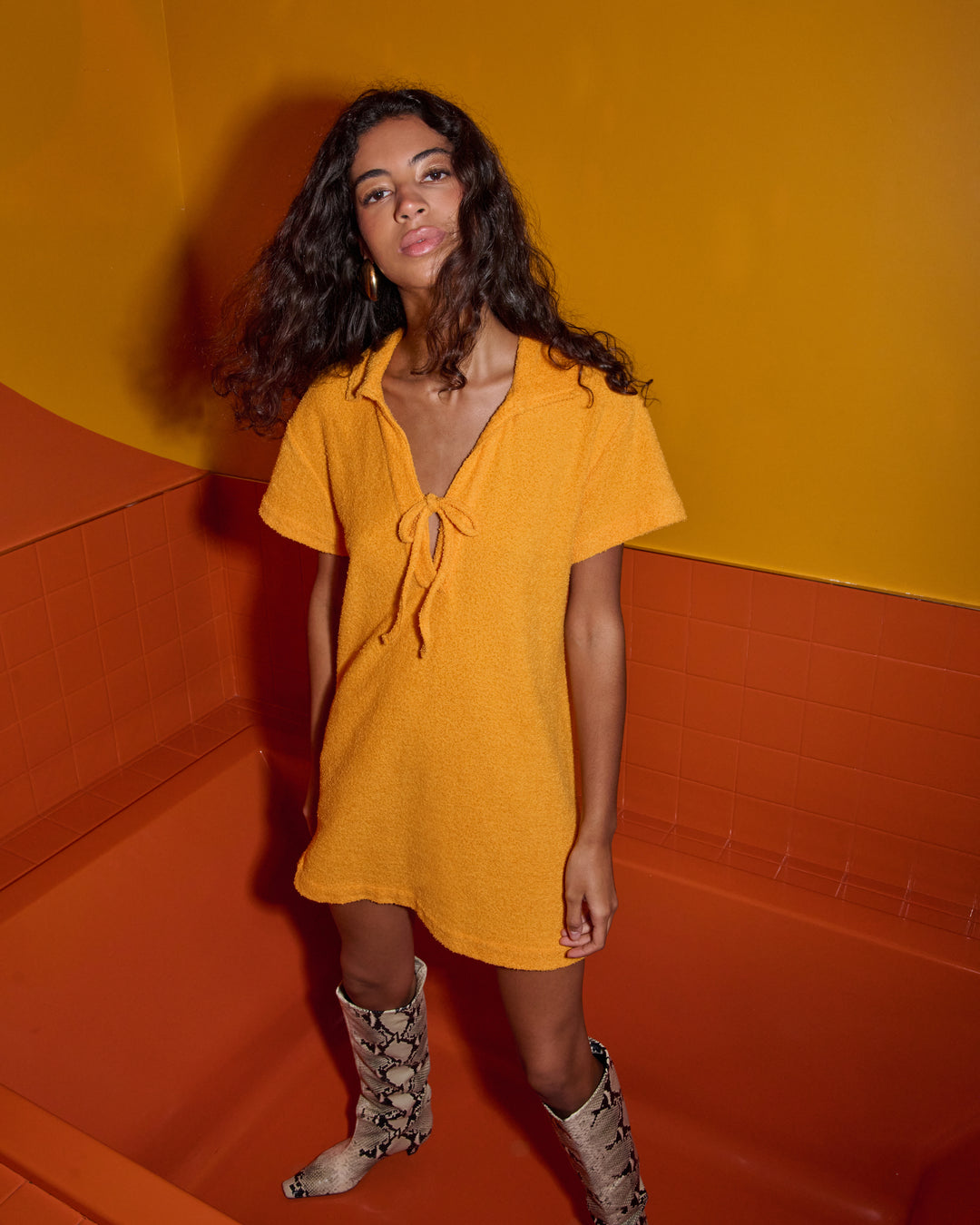 Tanya Taylor Joni Dress Orange Peel M