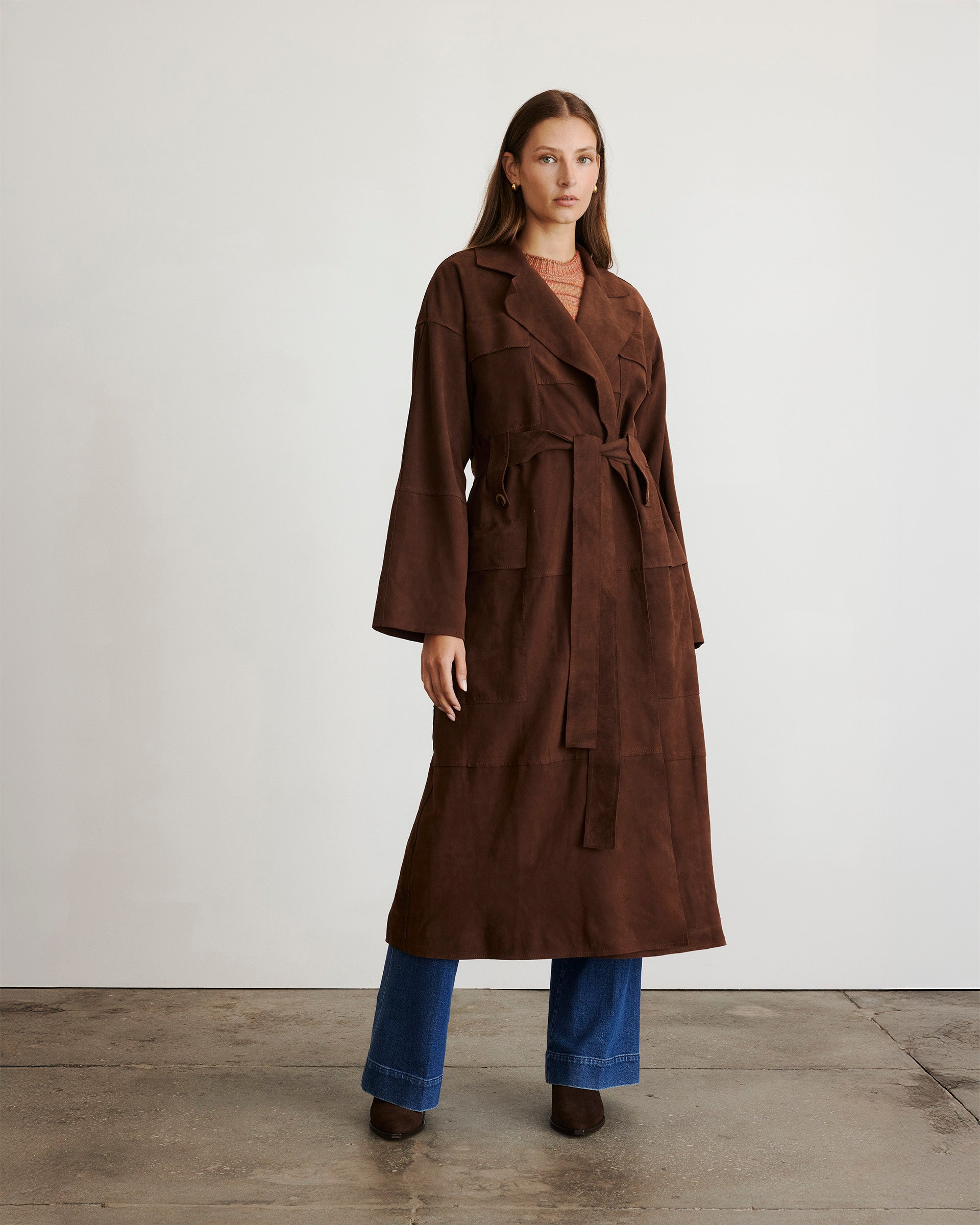 Suede Clayton Coat – Tanya Taylor